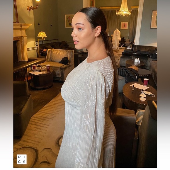 RIXO | Dresses | Rixo Coco Ivory Sequin Midi Dress | Poshmark